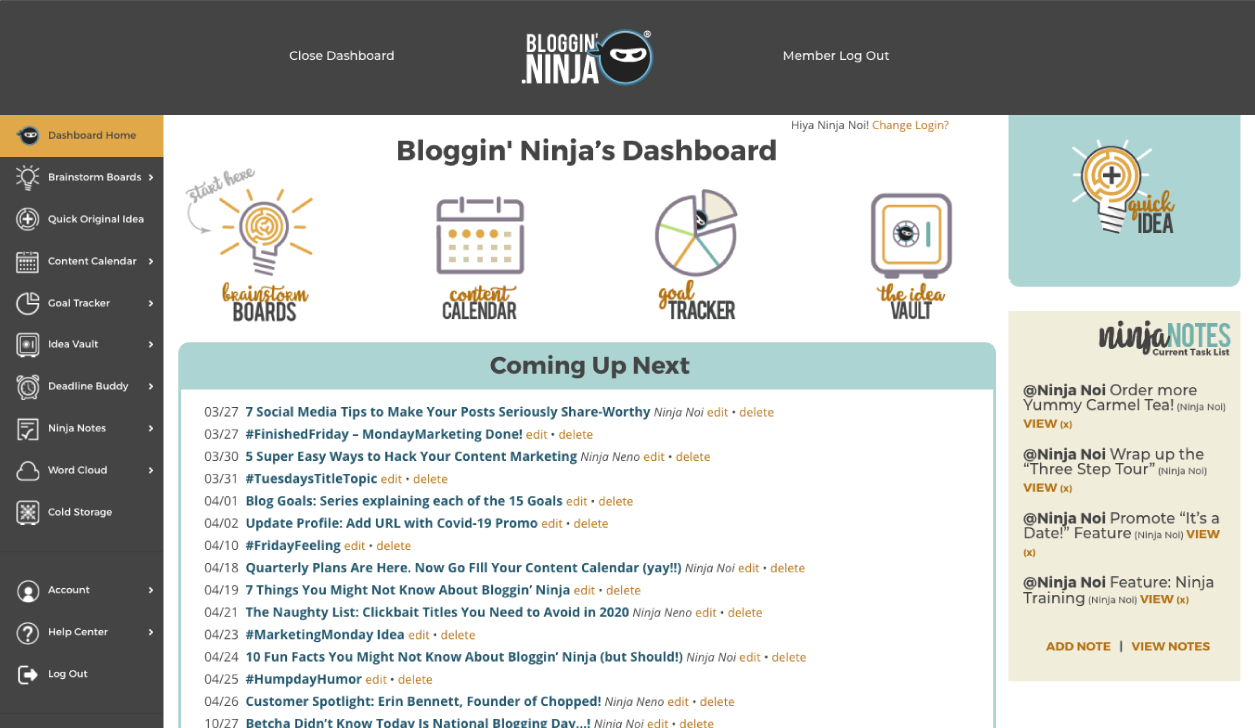 Bloggin' Ninja