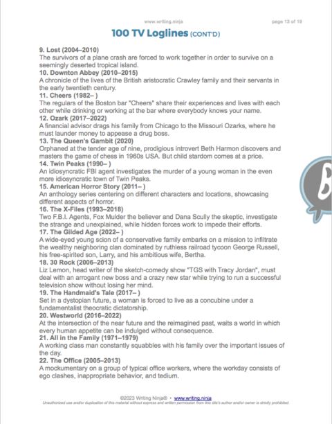 The Ultimate Guide to Writing a Logline (with tons of logline examples ...